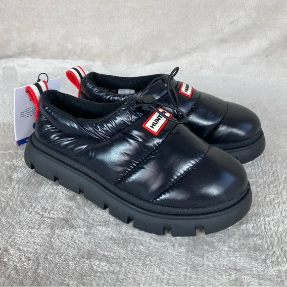 Hunter | Shoes | Hunter Madison Shoes Womens Size 8 Black Puffer Clog ...